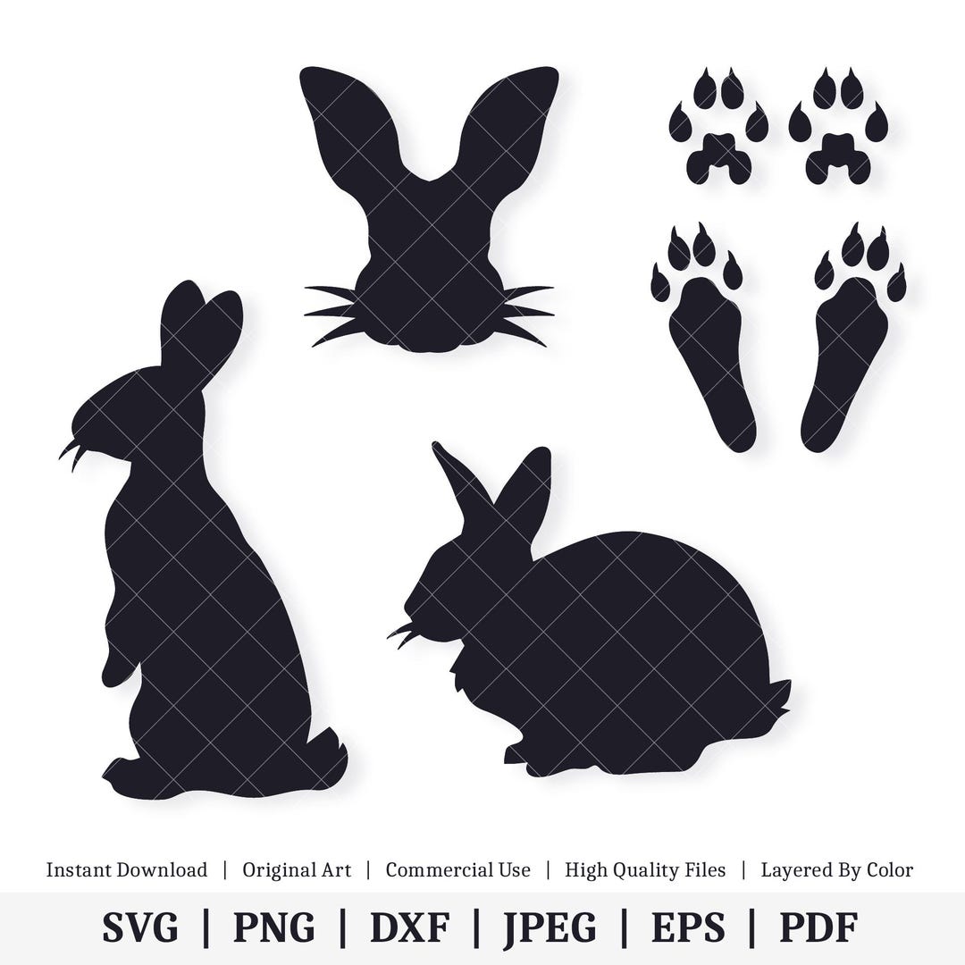 Bunny Rabbit Shapes | Vector Bundle | INSTANT DIGITAL DOWNLOAD | Svg ...