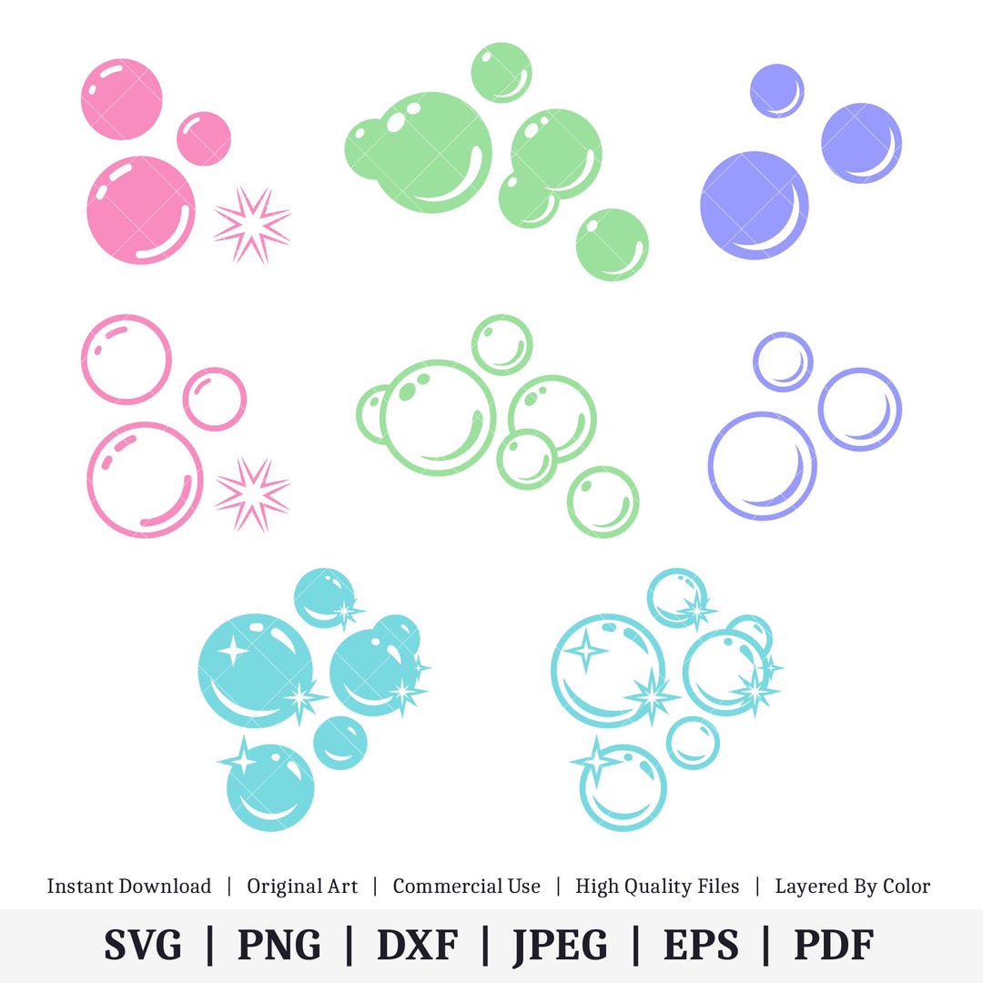 Bubbles | Vector Bundle | INSTANT DIGITAL DOWNLOAD | Svg | Png | Dxf ...