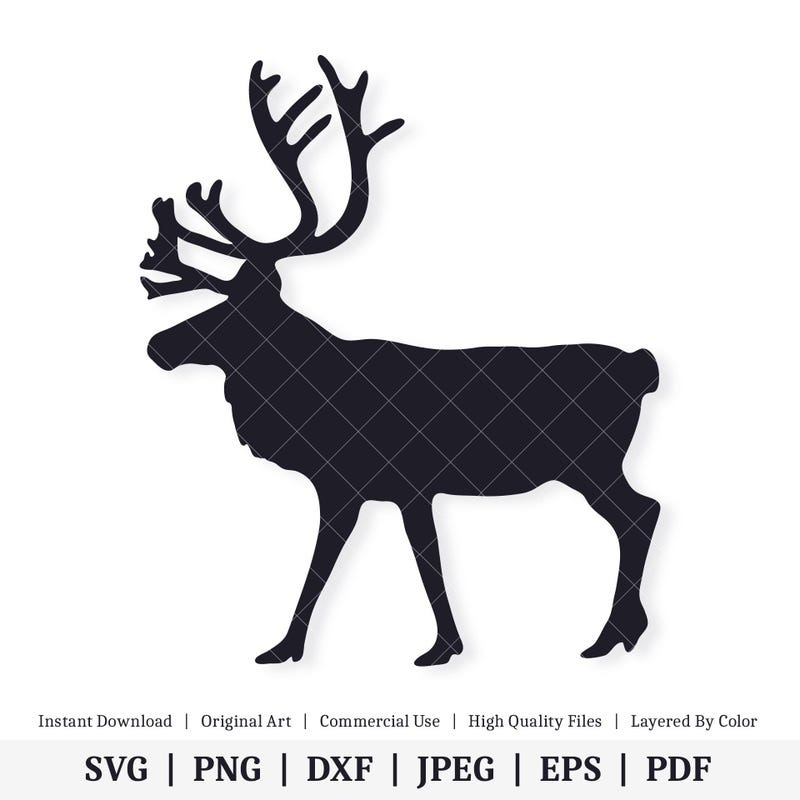 Reindeer Silhouette - Etsy