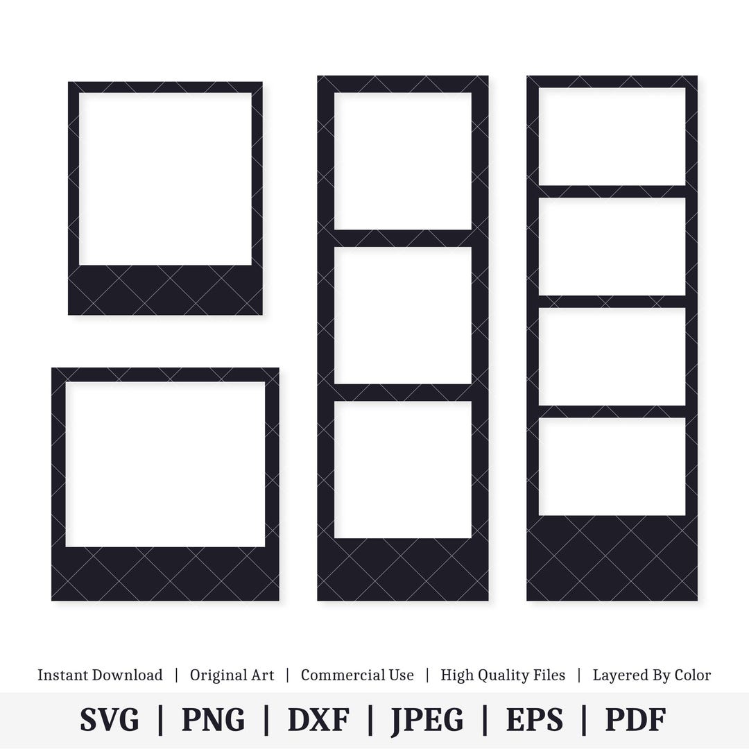 Instant Camera Frames | Vector Bundle | INSTANT DIGITAL DOWNLOAD | Svg ...