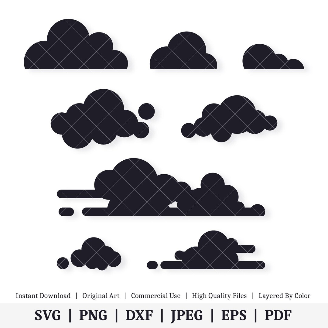 Clouds | Vector Bundle | INSTANT DIGITAL DOWNLOAD | Svg | Png | Dxf ...
