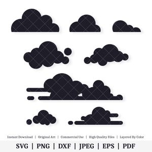 Clouds | Vector Bundle | INSTANT DIGITAL DOWNLOAD | Svg | Png | Dxf ...