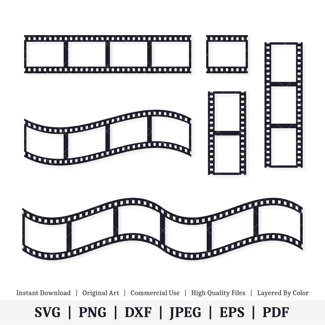 Negative Film Strips | Vector Bundle | INSTANT DIGITAL DOWNLOAD | Svg ...