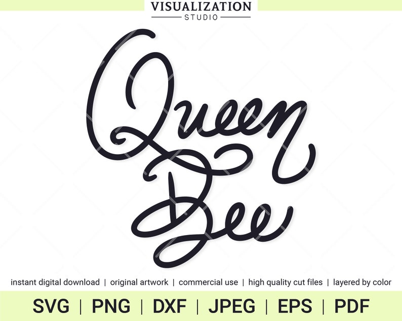Queen Bee Vector Design INSTANT DIGITAL DOWNLOAD Svg - Etsy