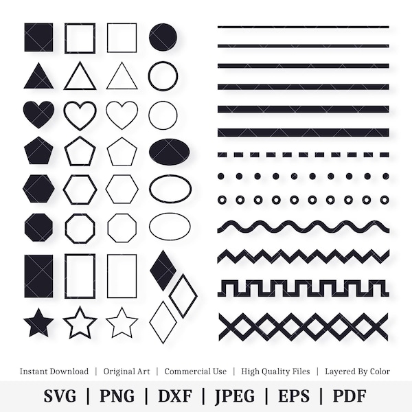 Basic Shapes Svg - Etsy