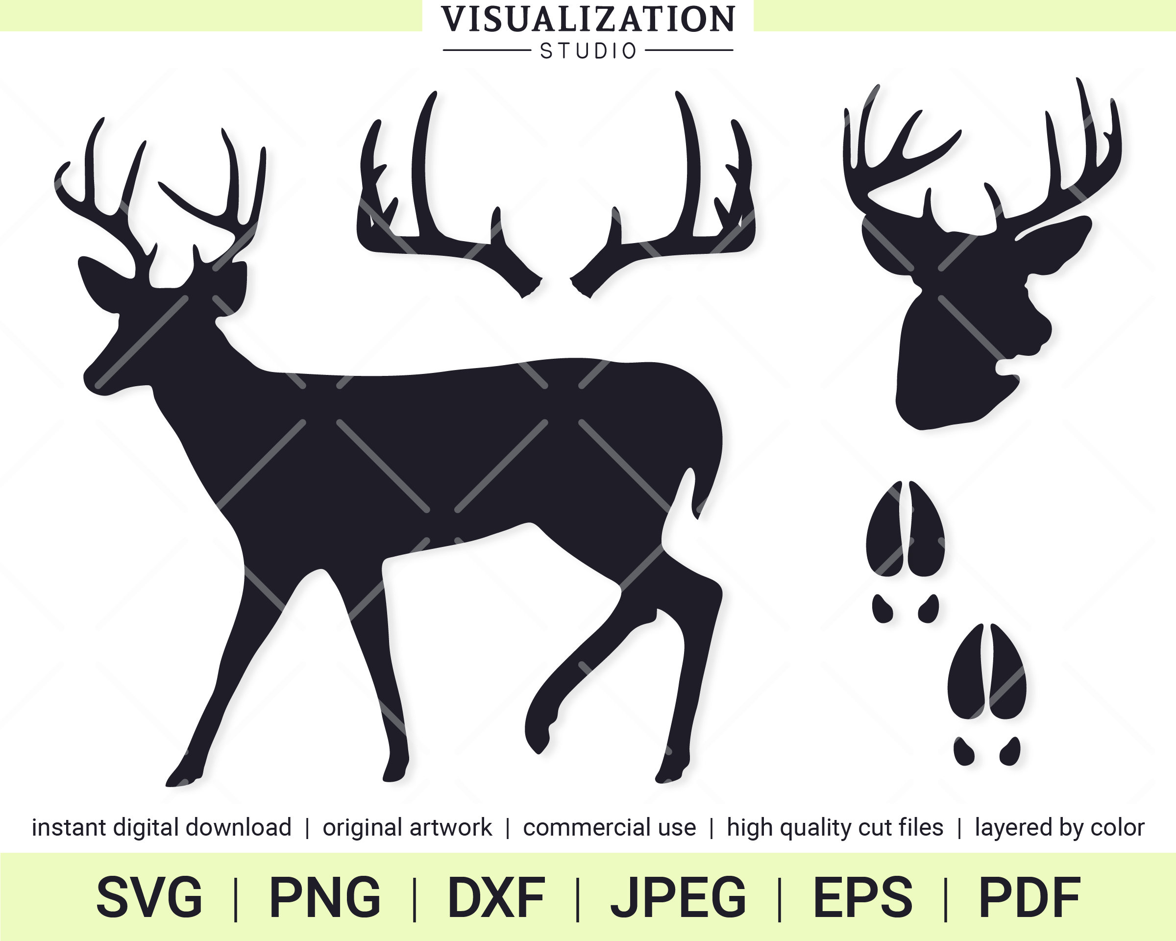 Whitetail Deer Silhouette Clip Art