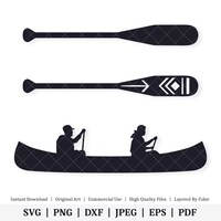 CANOE Bundle SVG, Png, Eps, Dxf, Adventure Svg Canoe Silhouette Png ...