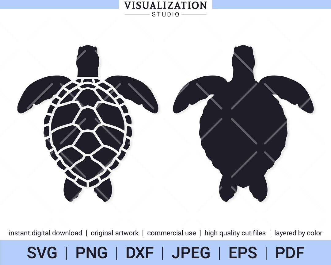 Sea Turtle Shapes Vector Clipart Set INSTANT DIGITAL DOWNLOAD Svg Png ...