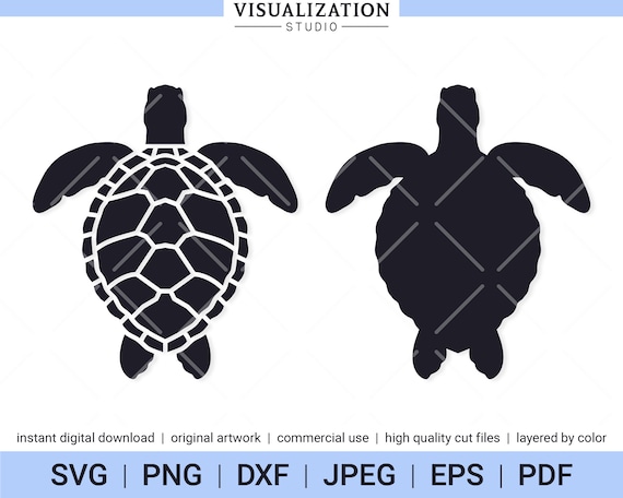 Sea Turtle Shapes Vector Clipart Set INSTANT DIGITAL - Etsy Finland