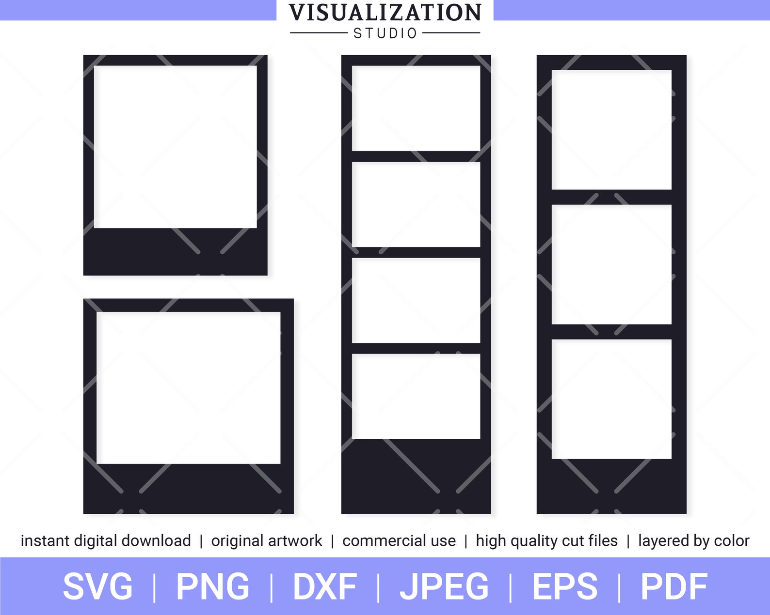 Instant Camera Frames Vector Clipart Set INSTANT DIGITAL - Etsy
