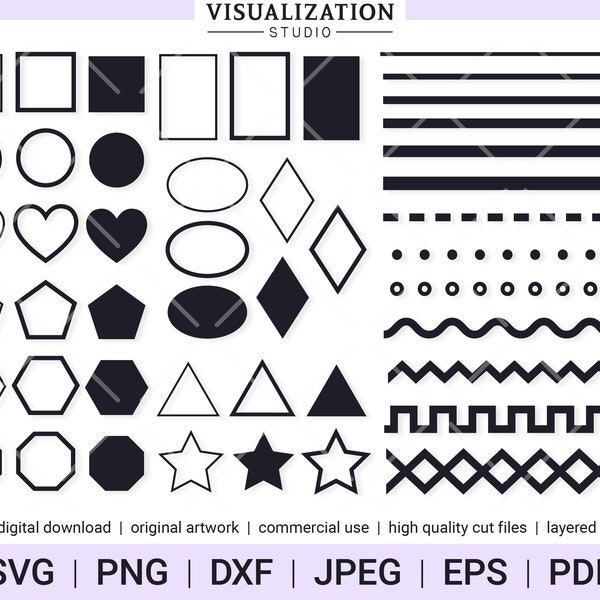 Basic Shapes Svg - Etsy