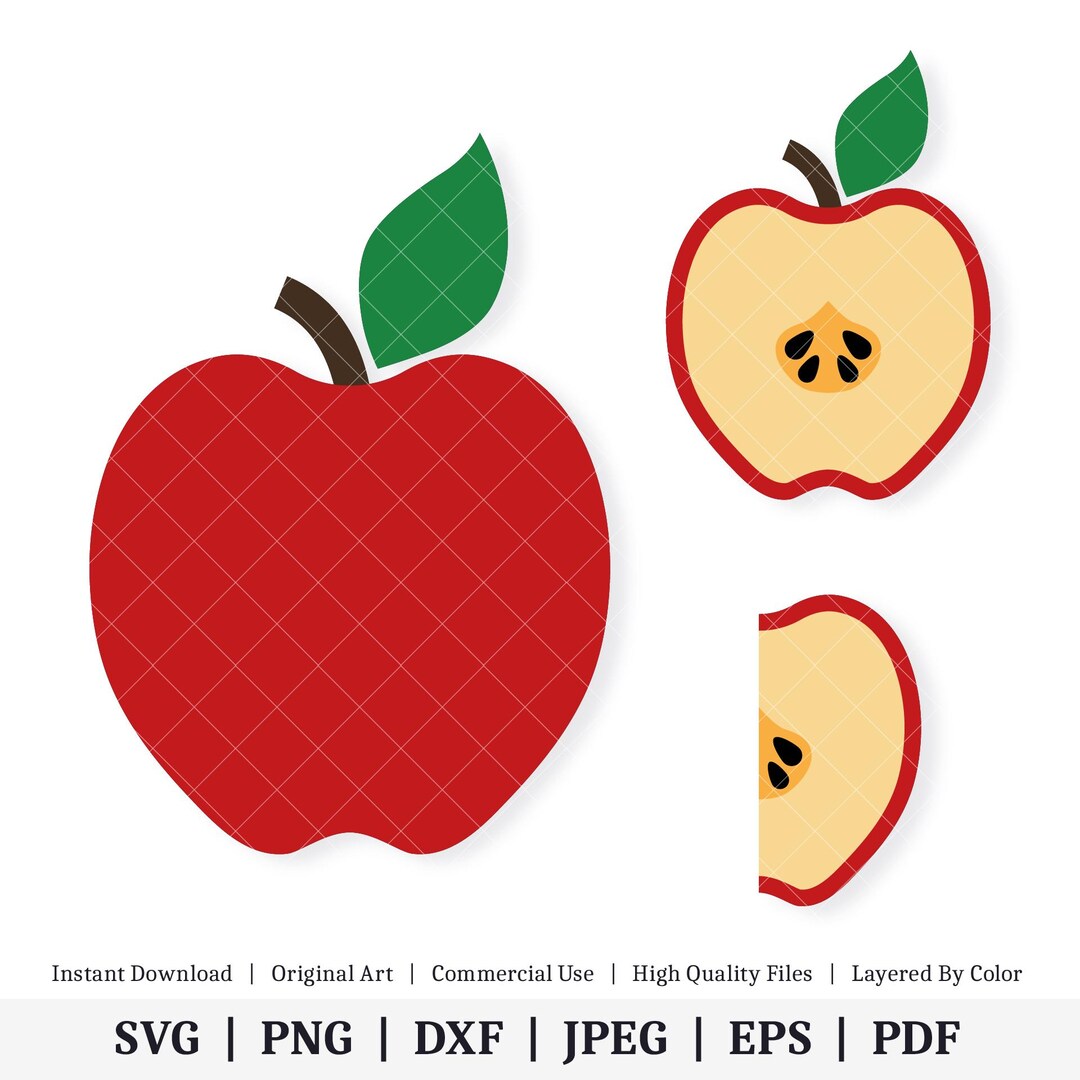 Apple | Vector Artwork | INSTANT DIGITAL DOWNLOAD | Svg | Png | Dxf ...