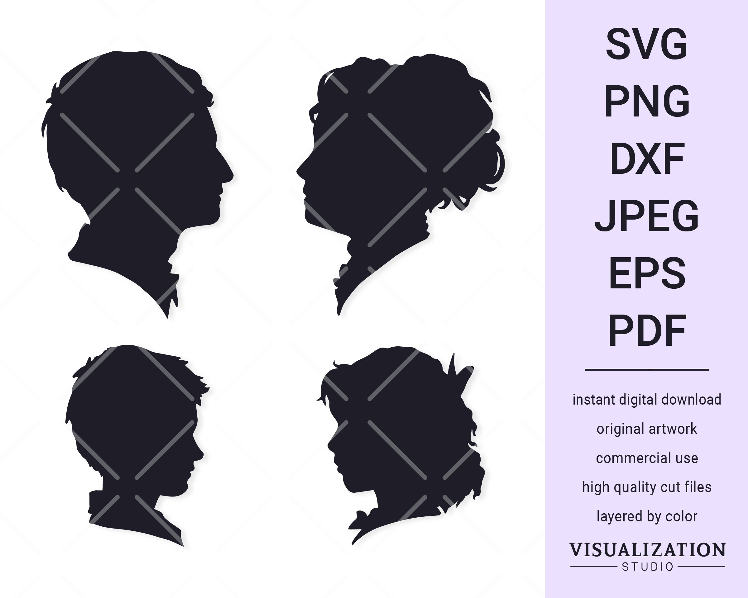 Woman Side Face Svg - Etsy