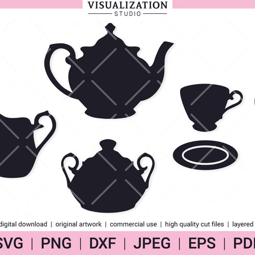 Tea Time Vector Clipart Set INSTANT DIGITAL DOWNLOAD Svg - Etsy