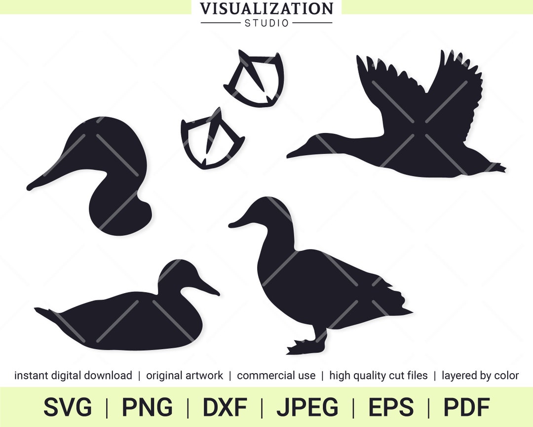 Duck Shapes Vector Clipart Set INSTANT DIGITAL DOWNLOAD Svg Png Dxf ...