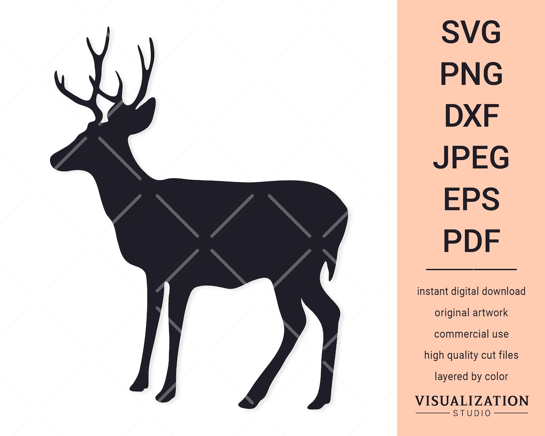 Mule Deer Shape Vector Clipart INSTANT DIGITAL DOWNLOAD Svg Png Dxf ...
