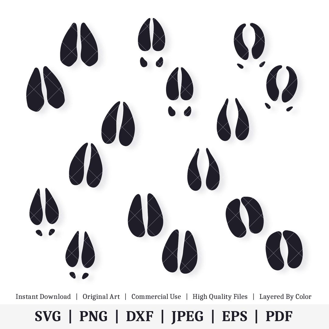 Animal Hoof Tracks | Vector Bundle | INSTANT DIGITAL DOWNLOAD | Svg ...
