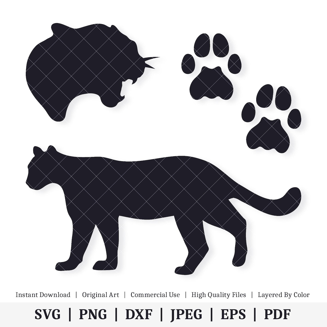 Cougar Shapes | Vector Bundle | INSTANT DIGITAL DOWNLOAD | Svg | Png ...