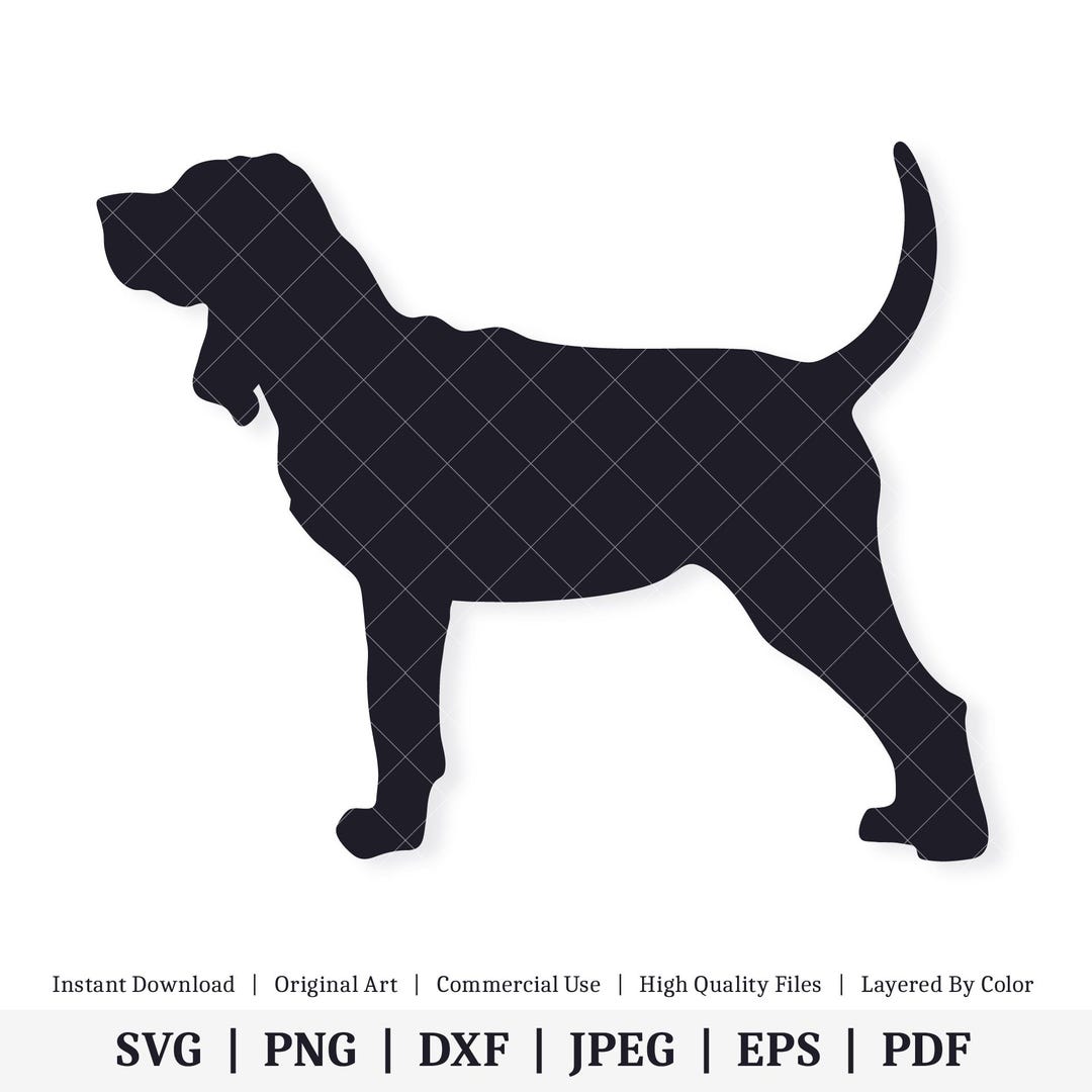 Bloodhound Dog | Vector Artwork | INSTANT DIGITAL DOWNLOAD | Svg | Png ...