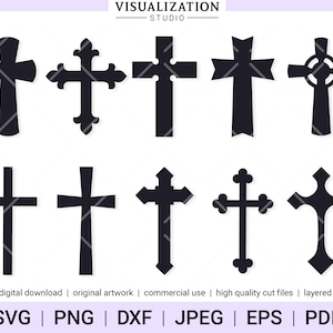 Cross Shapes Vector Clipart Set INSTANT DIGITAL DOWNLOAD Svg Png Dxf ...