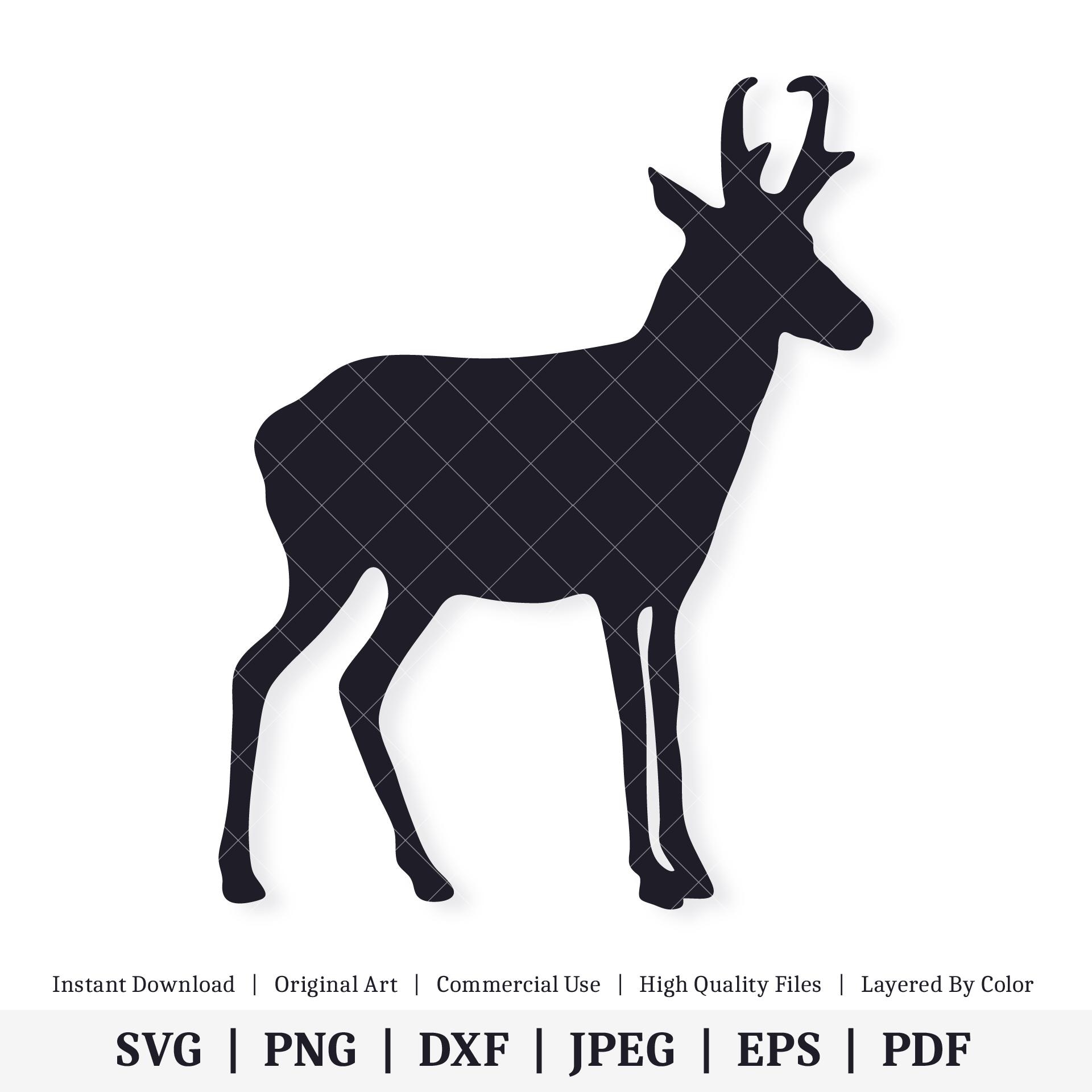 Pronghorn Antelope Shape | Vector Artwork | INSTANT DIGITAL DOWNLOAD ...