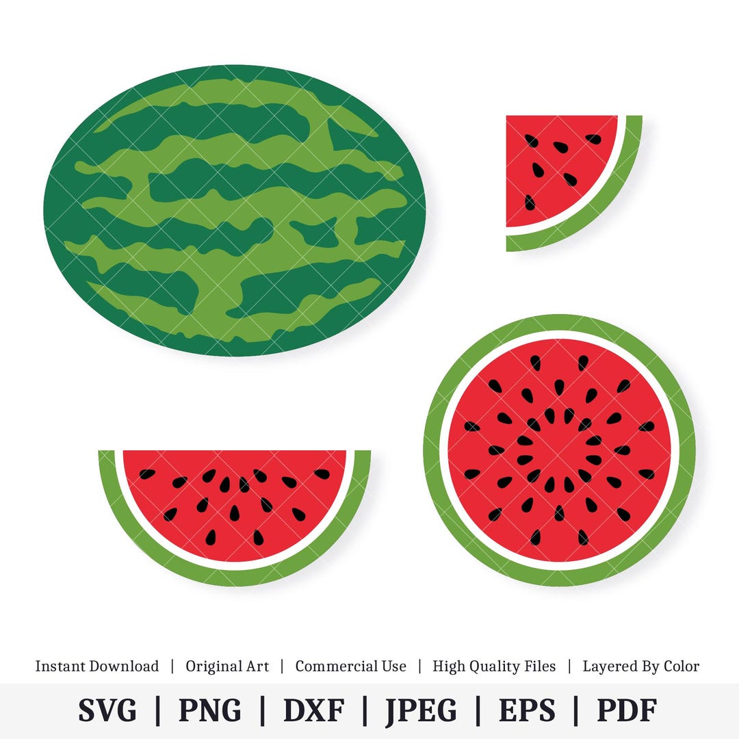 Watermelon | Vector Artwork | INSTANT DIGITAL DOWNLOAD | Svg | Png ...