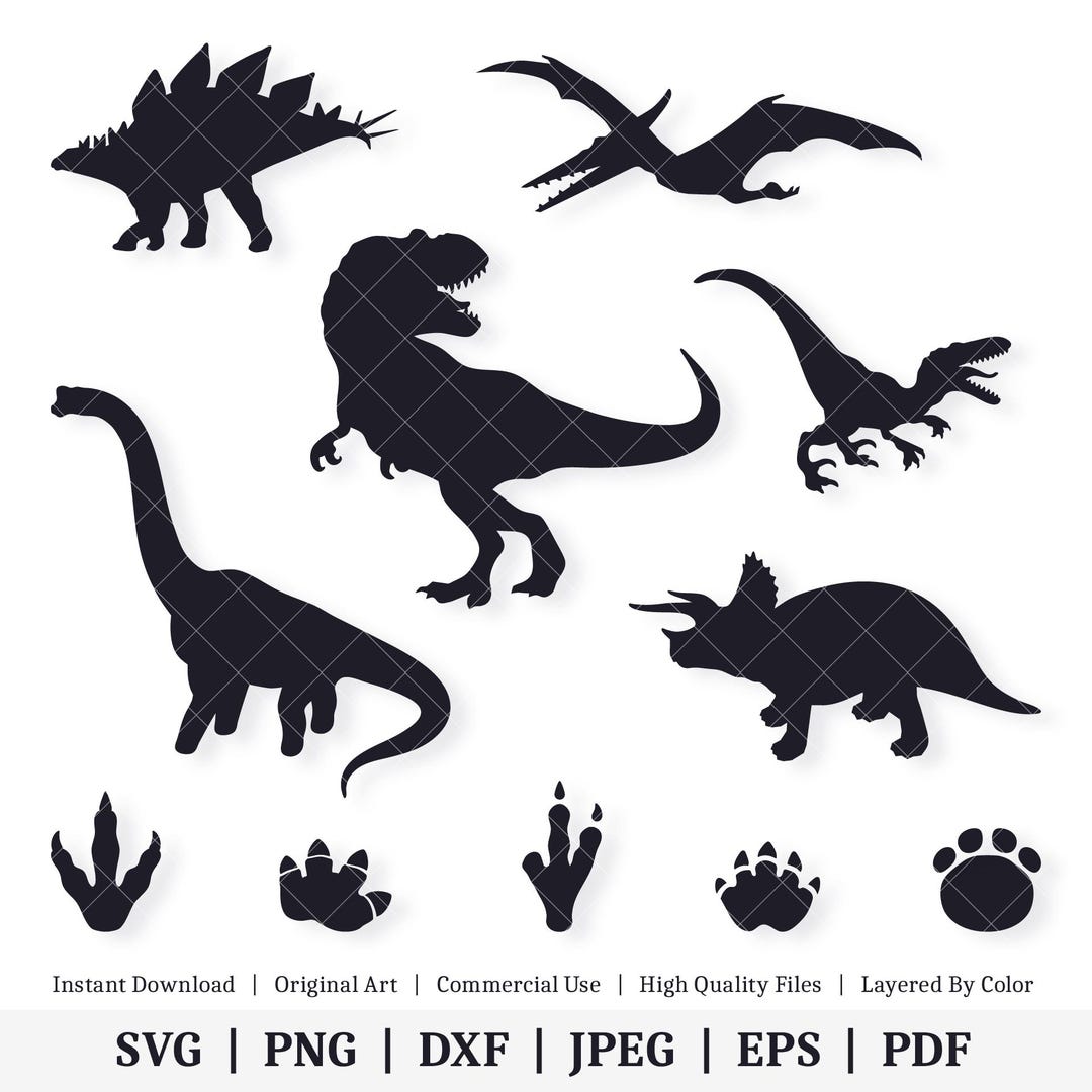 Dinosaur Shapes | Vector Bundle | INSTANT DIGITAL DOWNLOAD | Svg | Png ...