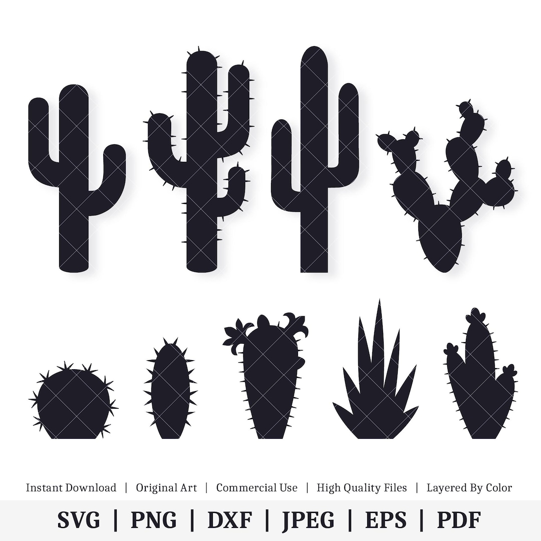 Cactus | Vector Bundle | INSTANT DIGITAL DOWNLOAD | Svg | Png | Dxf ...