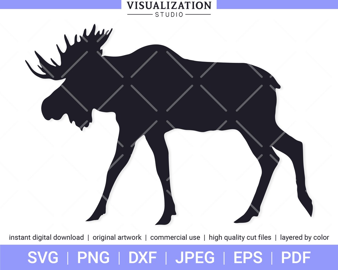 Alaskan Moose Shape Vector Clipart INSTANT DIGITAL - Etsy