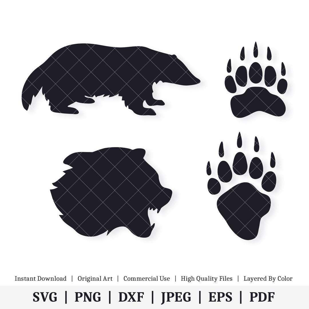 Badger Shapes | Vector Bundle | INSTANT DIGITAL DOWNLOAD | Svg | Png ...