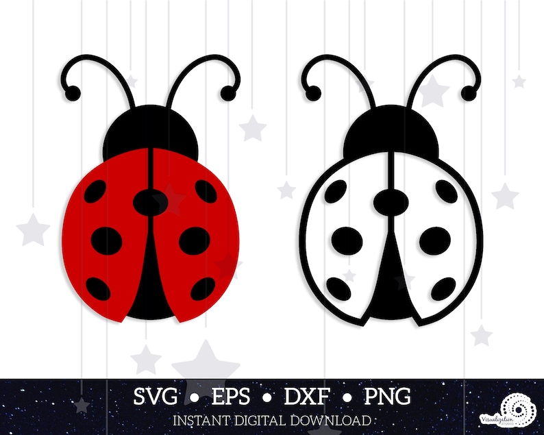 Ladybug Vector Set Instant Digital Download Svg Dxf Etsy