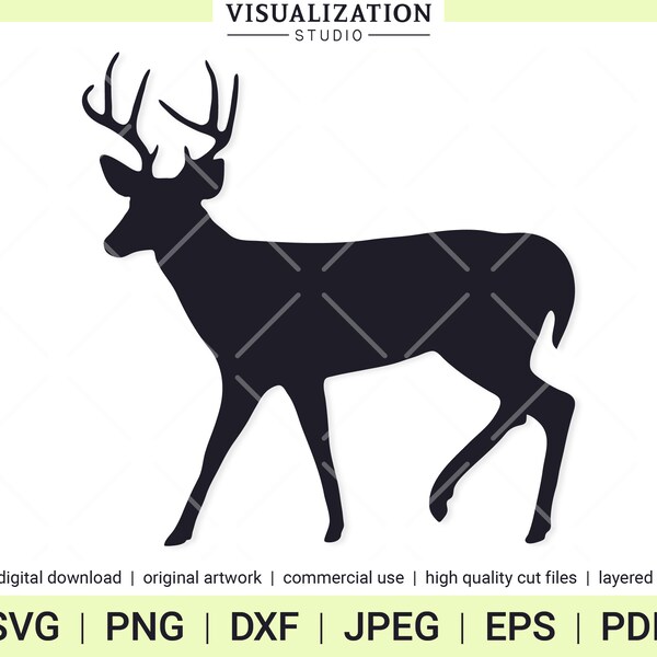 Whitetail Deer Svg - Etsy