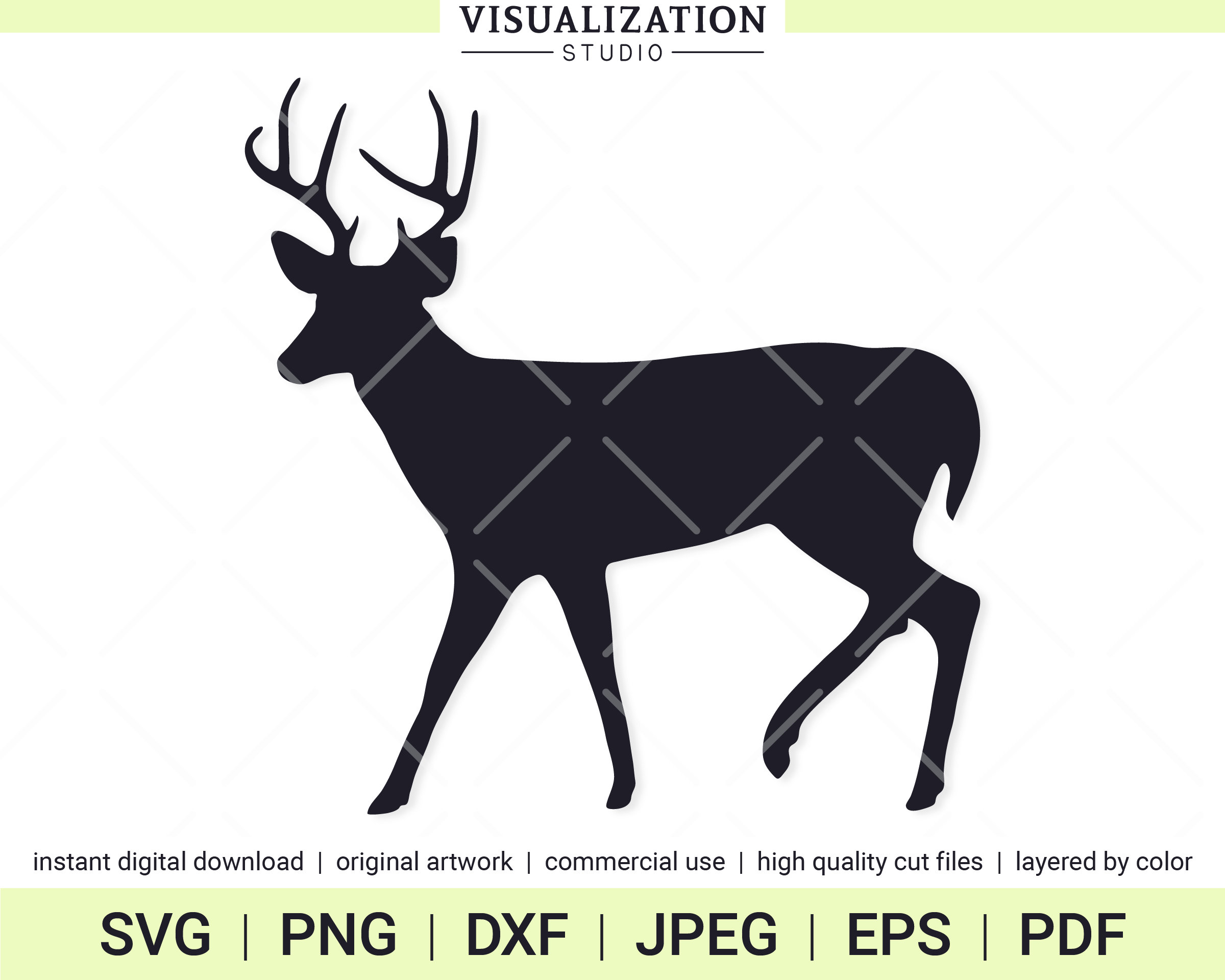 Whitetail Deer Shape Vector Clipart INSTANT DIGITAL - Etsy
