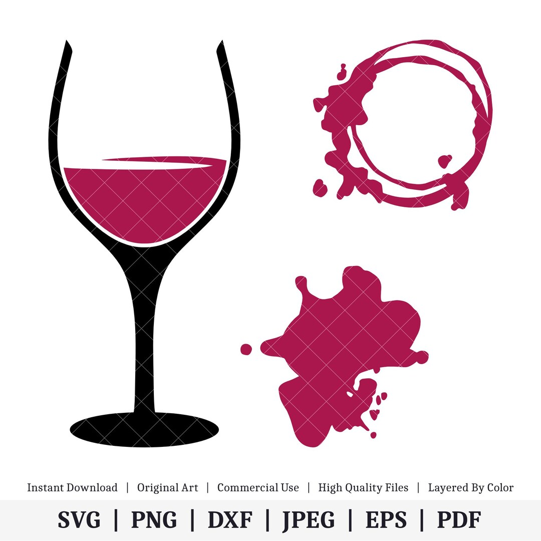 Red Wine | Vector Artwork | INSTANT DIGITAL DOWNLOAD | Svg | Png | Dxf ...