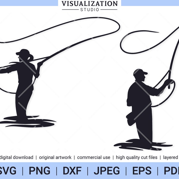 Fly Fishing Svg - Etsy