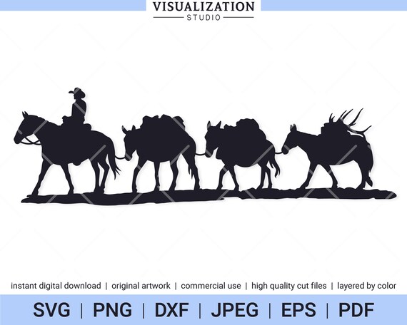 Pack String Mules Vector Clipart INSTANT DIGITAL - Etsy