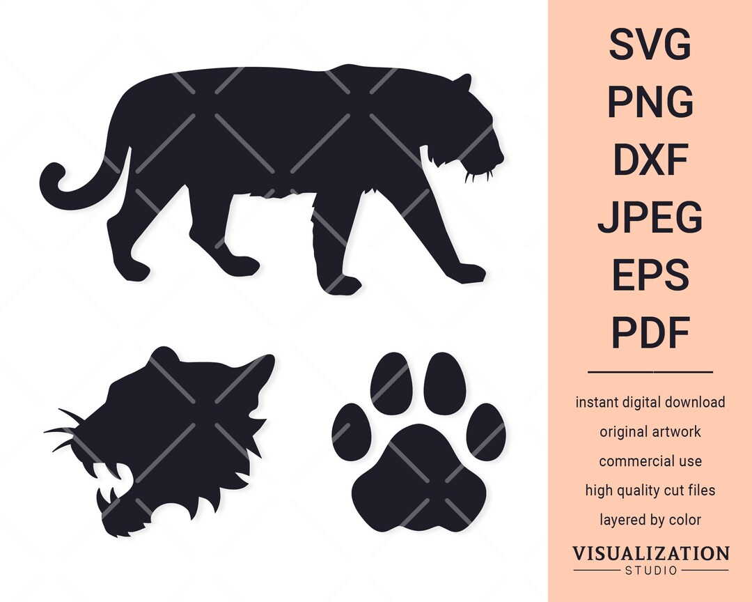 Tiger Shapes Vector Clipart Set INSTANT DIGITAL DOWNLOAD - Etsy UK