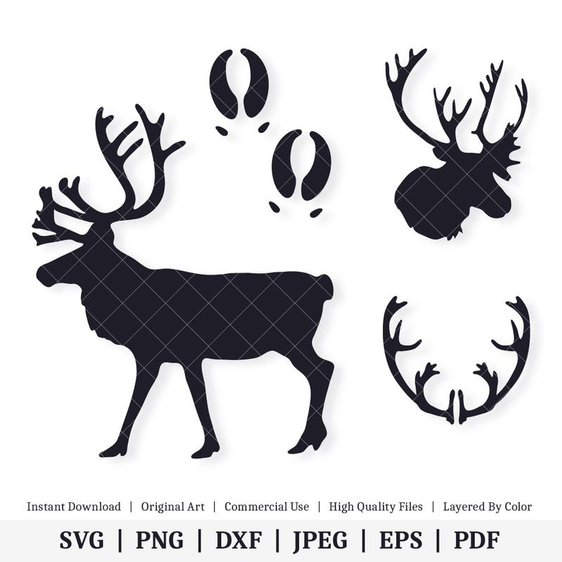 Caribou Clip Art - Etsy