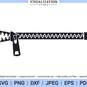 Zipper Vector Clipart INSTANT DIGITAL DOWNLOAD Svg Png Dxf Jpeg Eps Pdf ...