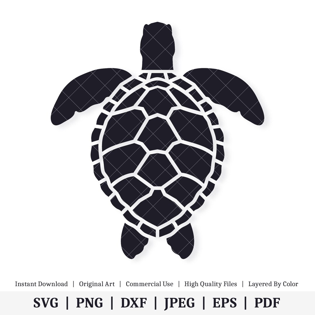 Sea Turtle | Vector Artwork | INSTANT DIGITAL DOWNLOAD | Svg | Png ...