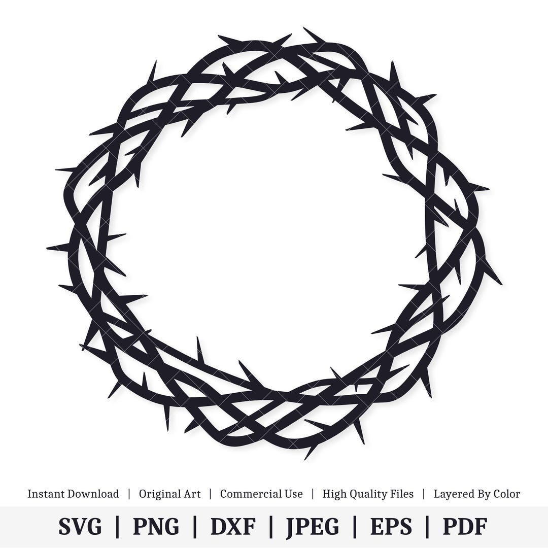 Wreath of Thorns | Vector Artwork | INSTANT DIGITAL DOWNLOAD | Svg ...