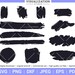 Brushstrokes Vector Clipart Set INSTANT DIGITAL DOWNLOAD Svg Png Dxf ...