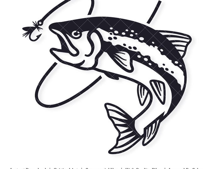 Fly Fishing Man Svg, Vector Clipart, INSTANT DIGITAL DOWNLOAD, Fly ...