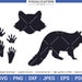 Raccoon Shapes Vector Clipart Set INSTANT DIGITAL DOWNLOAD Svg Png Dxf ...