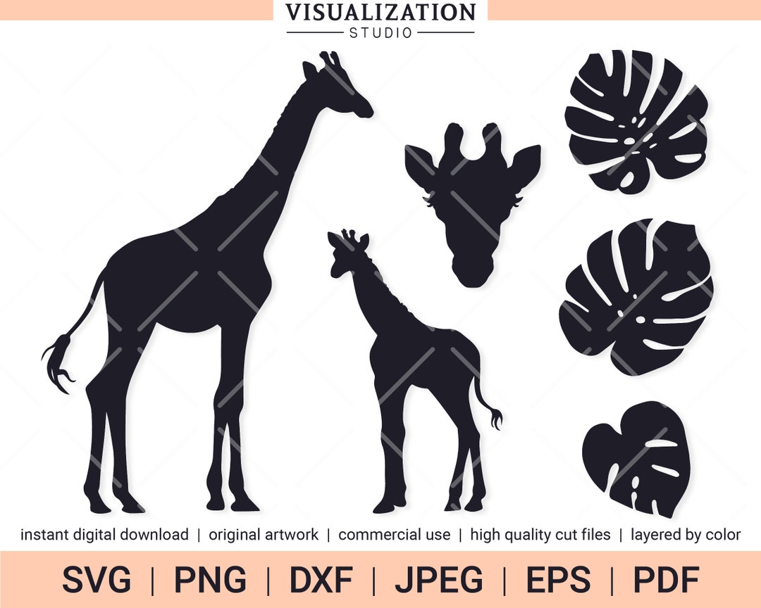 Giraffe Shapes Vector Clipart Set INSTANT DIGITAL DOWNLOAD - Etsy
