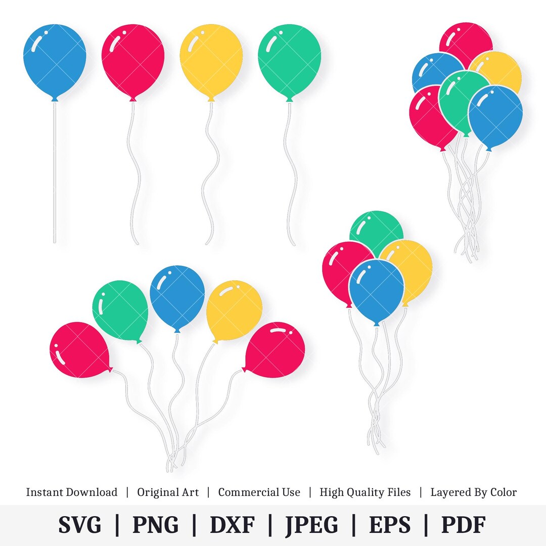 Globos / Paquete vectorial / DESCARGA DIGITAL INSTANTE / svg / png ...