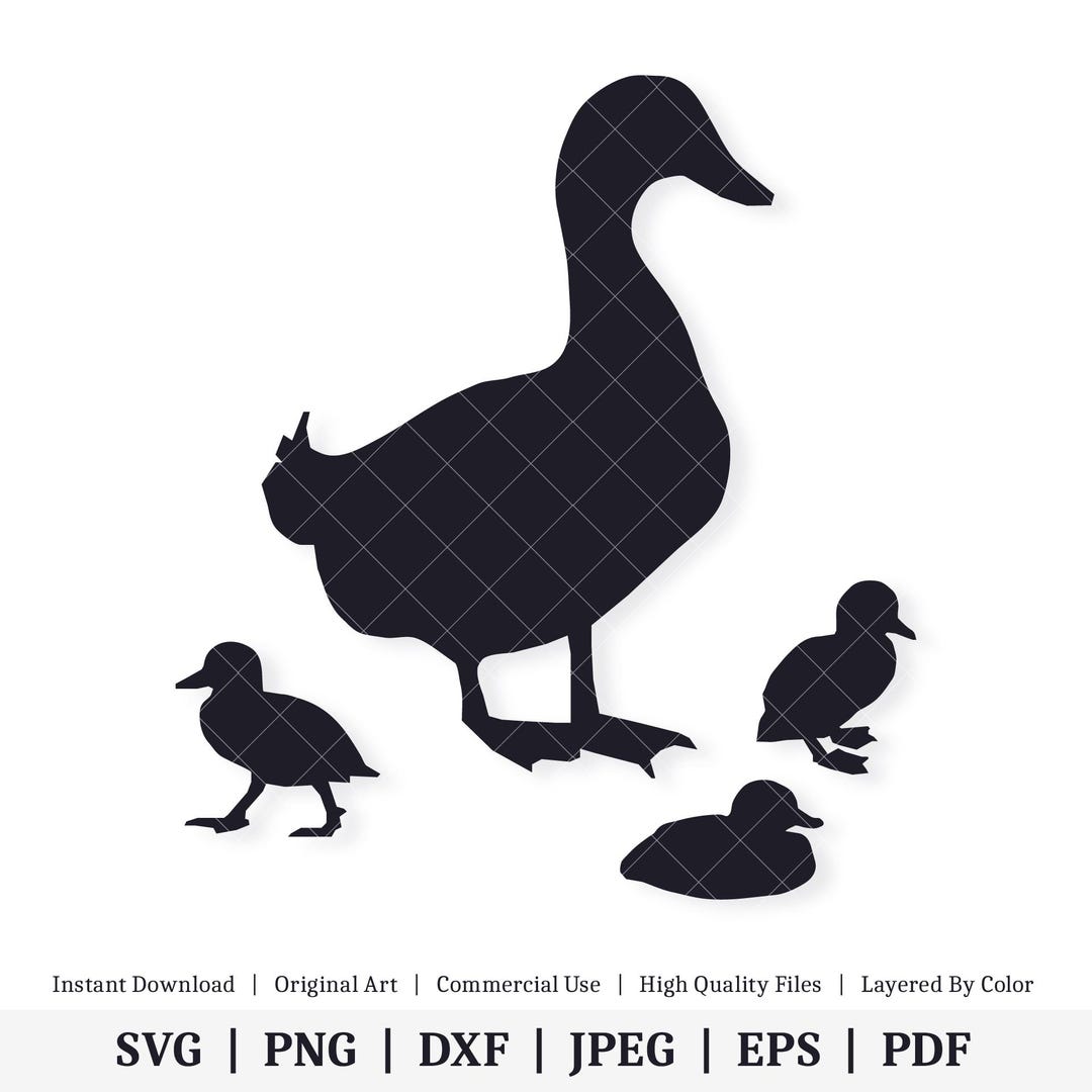 Mother Duck and Ducklings | Vector Bundle | INSTANT DIGITAL DOWNLOAD ...