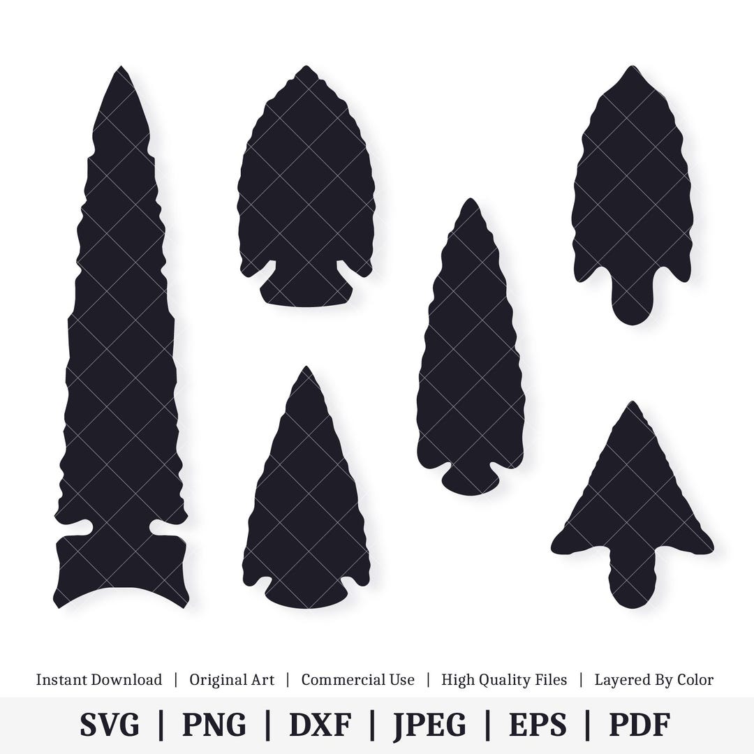 Native American Arrowheads | Vector Bundle | INSTANT DIGITAL DOWNLOAD ...