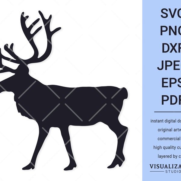 Caribou Clip Art - Etsy