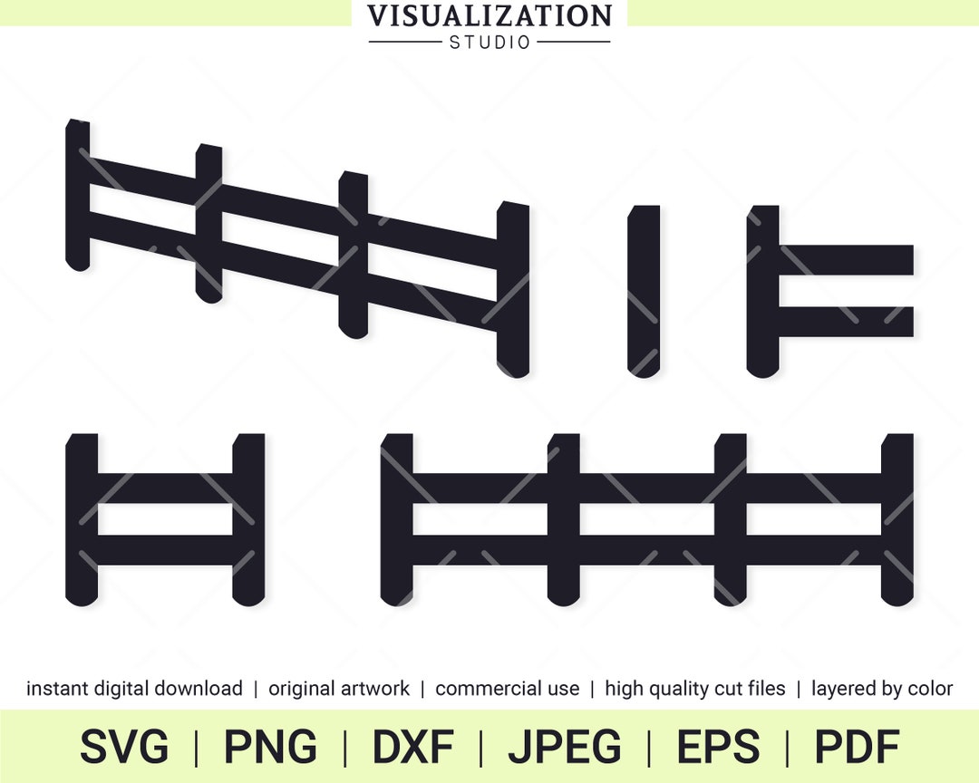 Fence Vector Clipart Set INSTANT DIGITAL DOWNLOAD Svg Png Dxf Jpeg Eps ...